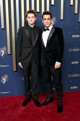 Colin Farrell zabrał syna na galę Emmy 2025. Jak wygląda 15-letni Henry Tadeusz? - TVN